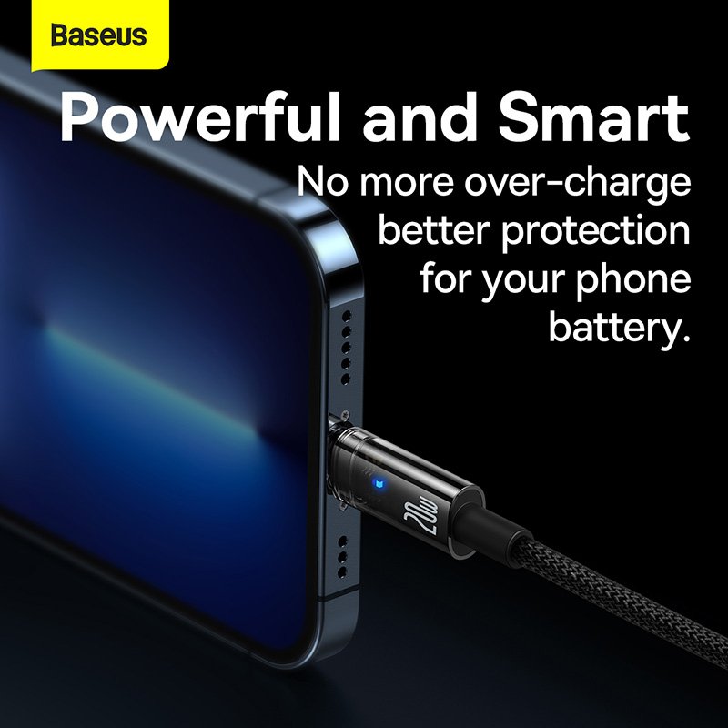 Baseus Explorer Series Auto Power-Off Fast Charging Data Cable Type-C ...