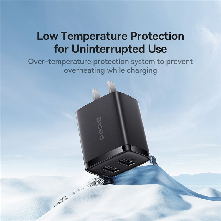 Baseus 10.5W Compact Mobile Charger Dual USB With CN PIN - Baseus ...