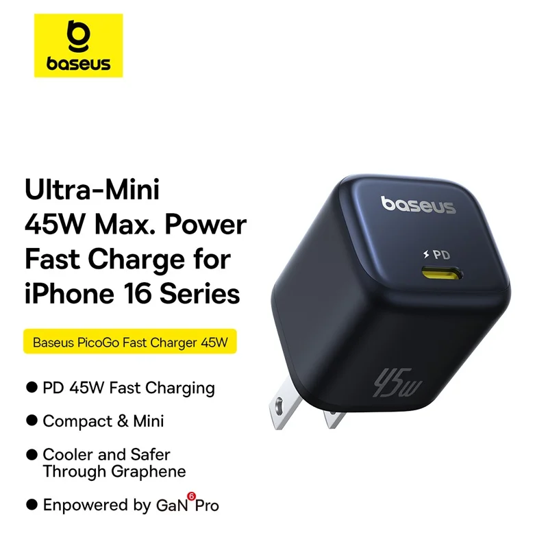Baseus PicoGo Fast Charger 1C 45W - Baseus Official Store
