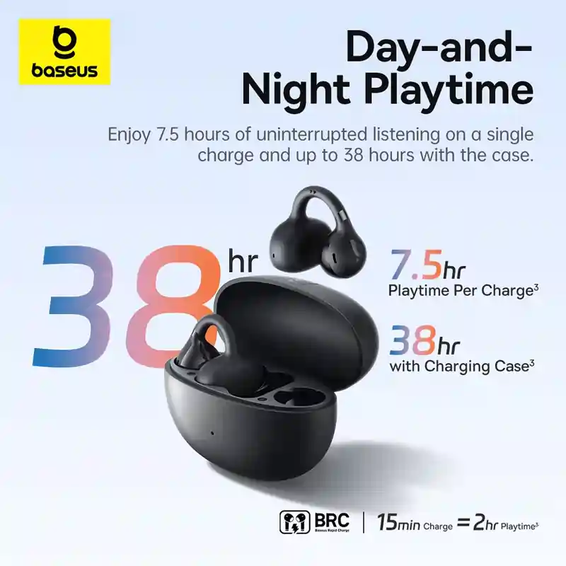 Baseus Bass BC1 Open-Ear True Wireless Earbuds (Clip-on Type) - Baseus ...